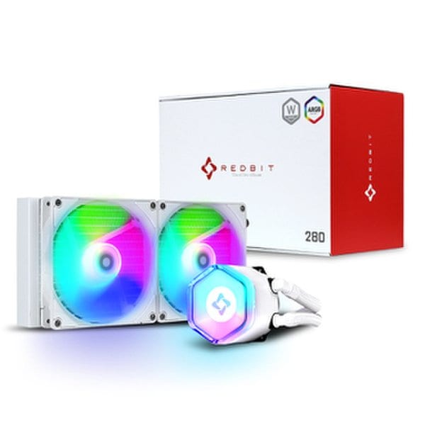이엠텍 REDBIT 280 ARGB 화이트 CPU 수랭 쿨러 - SSG.COM