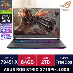 ROG 스트릭스 G713PI-LL006 라이젠9 RTX4070 게이밍노트북 (64GB/2TB) / ICDI - SSG.COM