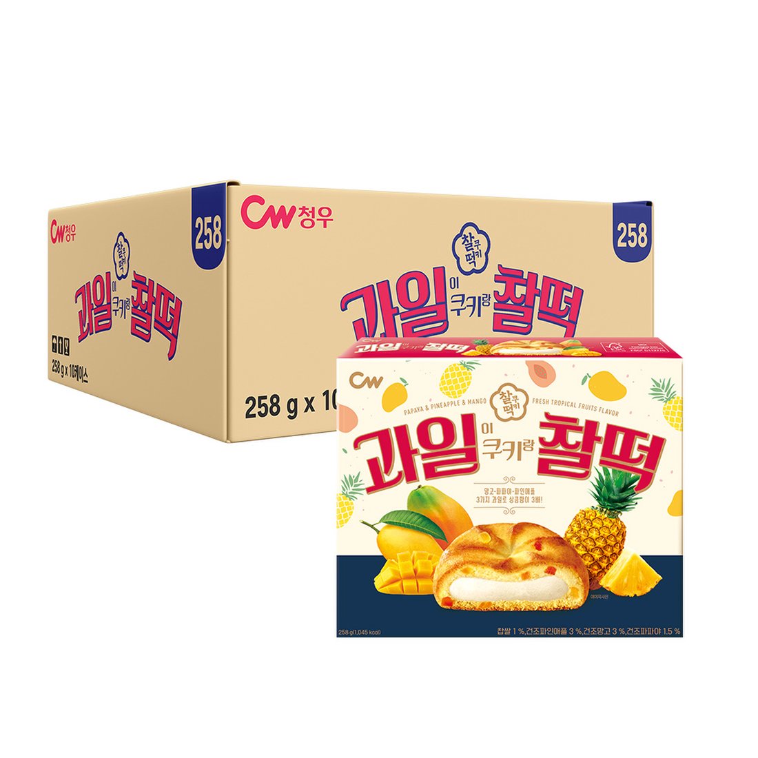 [청우공식] 과일이쿠키랑찰떡(12개입) 258g x 10개, 신세계적 쇼핑포털 SSG.COM