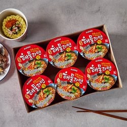 [팔도 Paldo] 일품 해물라면 소컵(65g*6입) 390g - SSG.COM