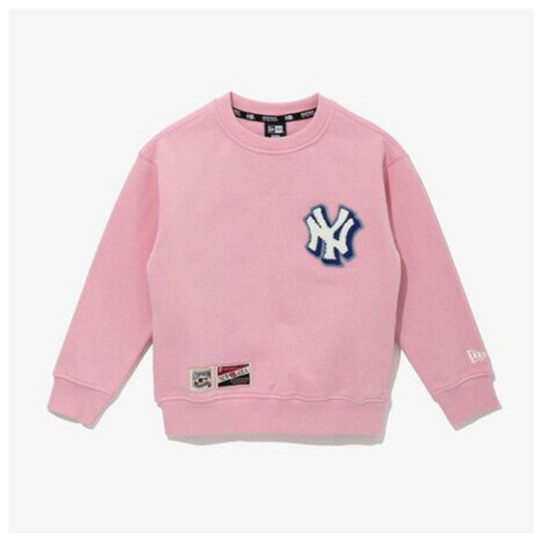 M 뉴에라키즈긴팔티 LQC 13372278 뉴에라 키즈 MLB 뉴욕양키스 부클 기모 맨투맨 핑크, 믿고 사는 즐거움 SSG.COM