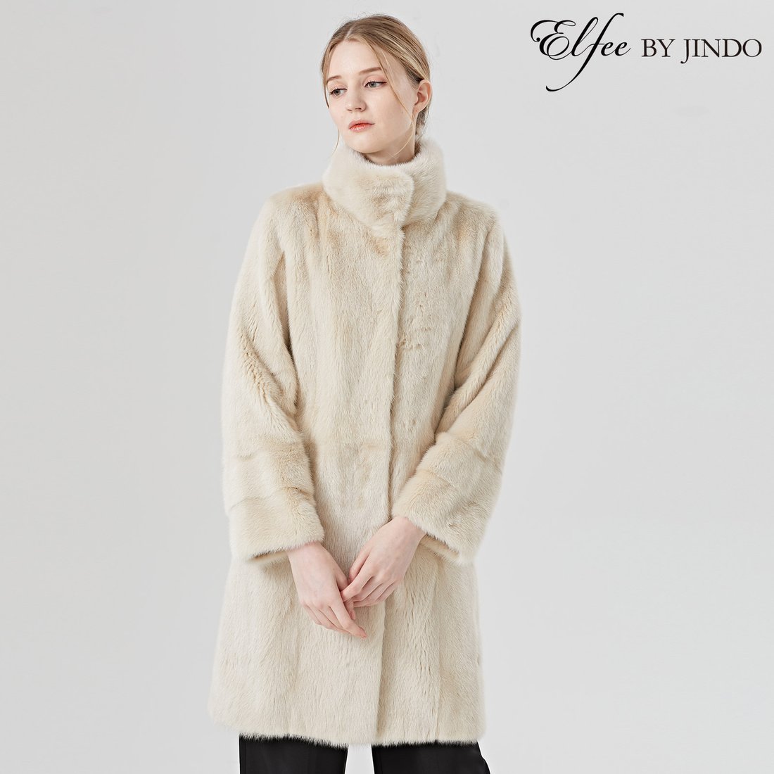 진도 Elfee 스킨 온 스킨 유색 밍크 휘메일 코트(K7W6EC24_), 믿고 사는 즐거움 SSG.COM
