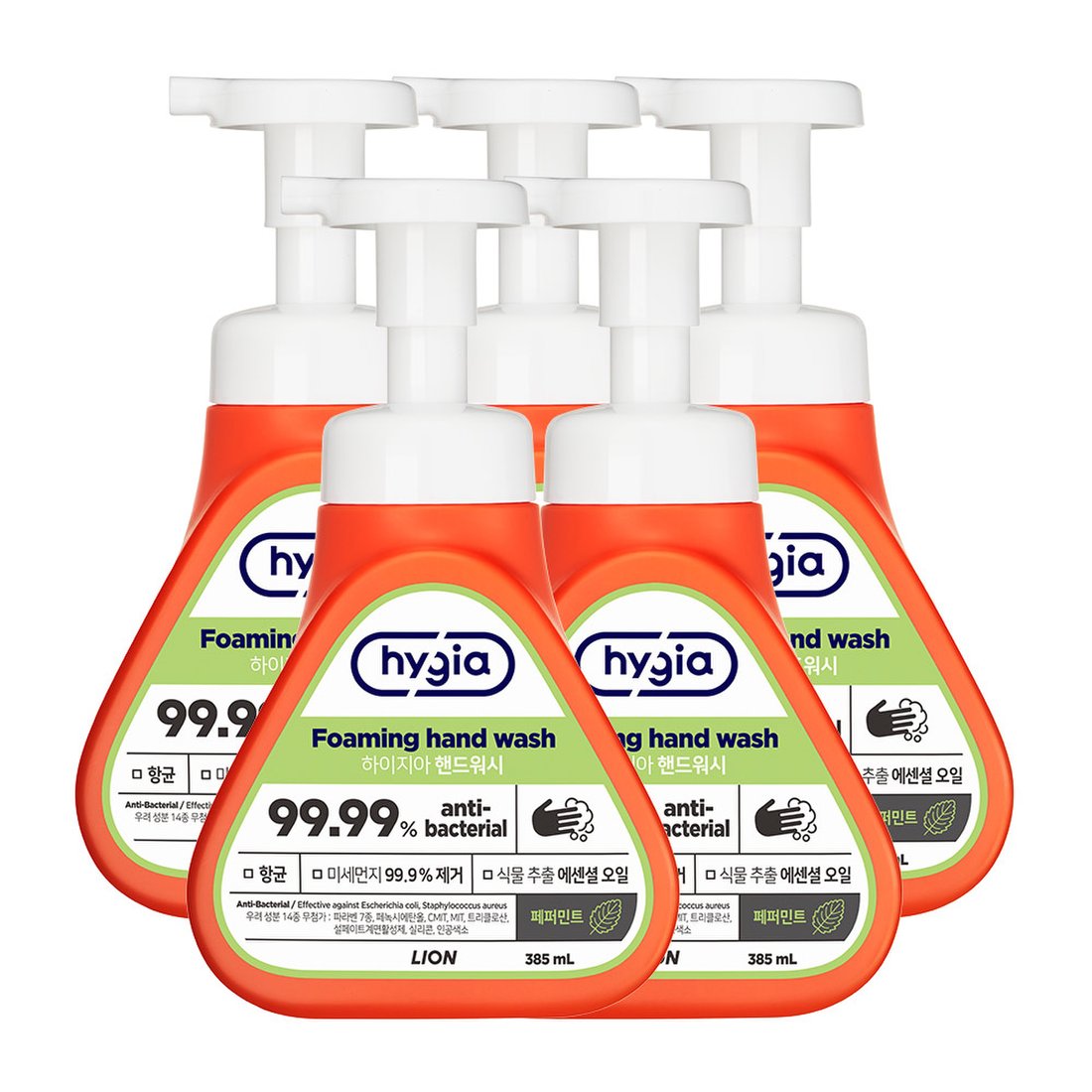 하이지아 손세정제 페퍼민트 385ml용기 x 5개, 믿고 사는 즐거움 SSG.COM