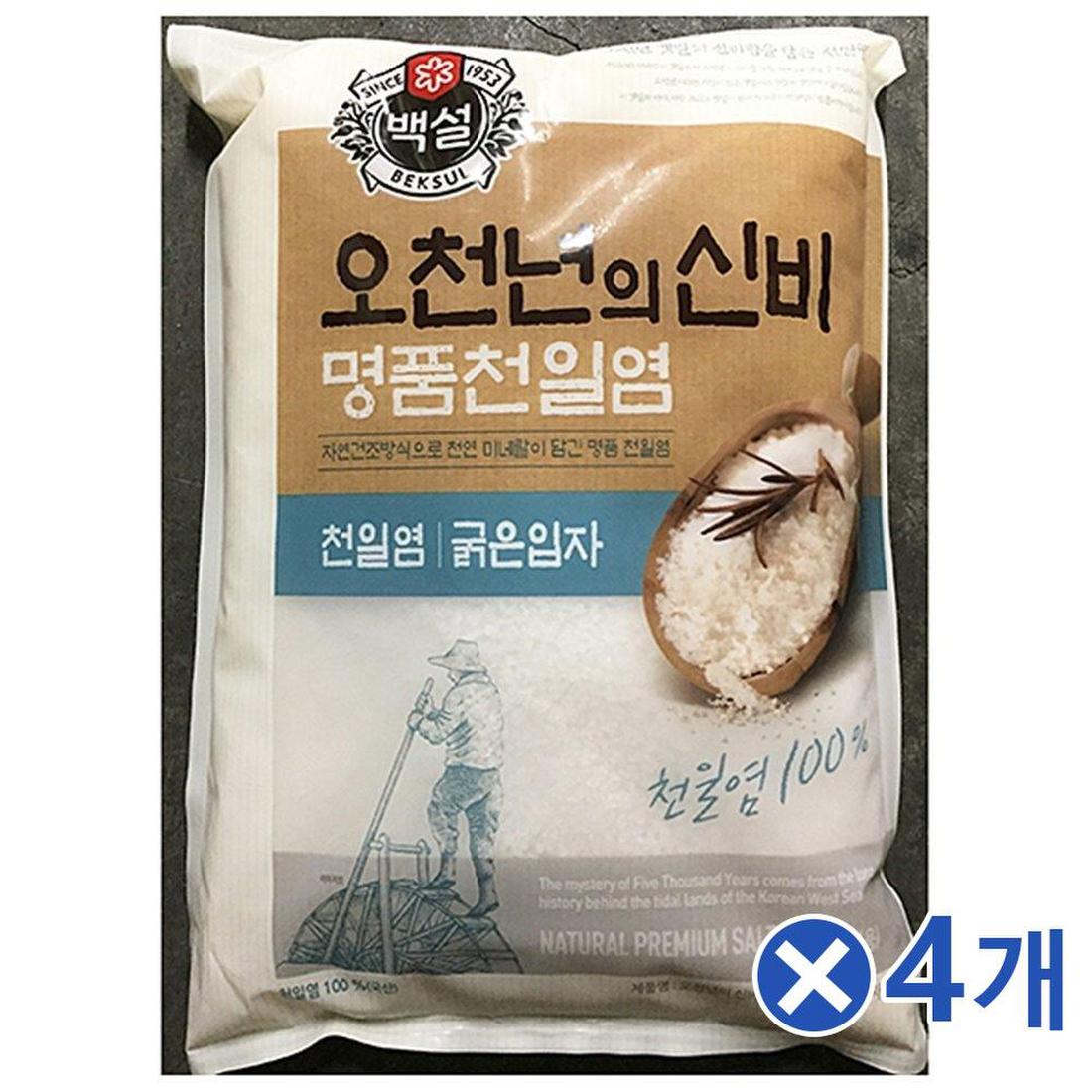 조미료 맛소금 소금 백설 천일염 굵은소금 자연소금 김장소금 3kg x4개, 신세계적 쇼핑포털 SSG.COM