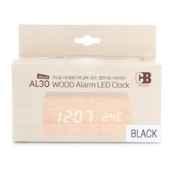 코비 무소음 LED 알람시계 AL30 (블랙) - SSG.COM