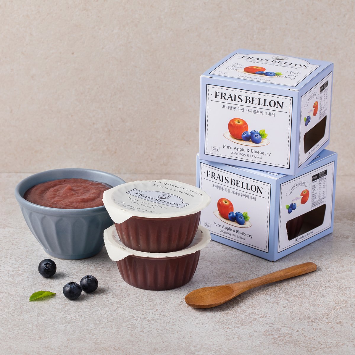 프레벨롱 국산 사과블루베리 과일퓨레 1팩(100g x 2ea) - SSG.COM