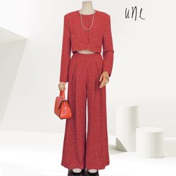 UNE트위드크롭울자켓+와이드팬츠SET_P347533675 - SSG.COM