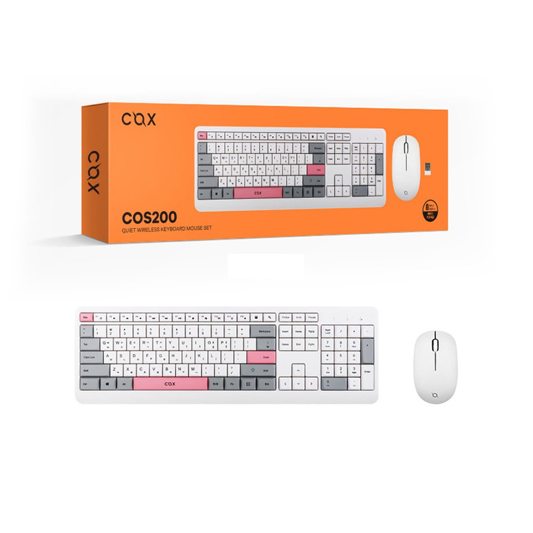 COX COS200 저소음 무선 키보드 마우스 세트 화이트, 믿고 사는 즐거움 SSG.COM