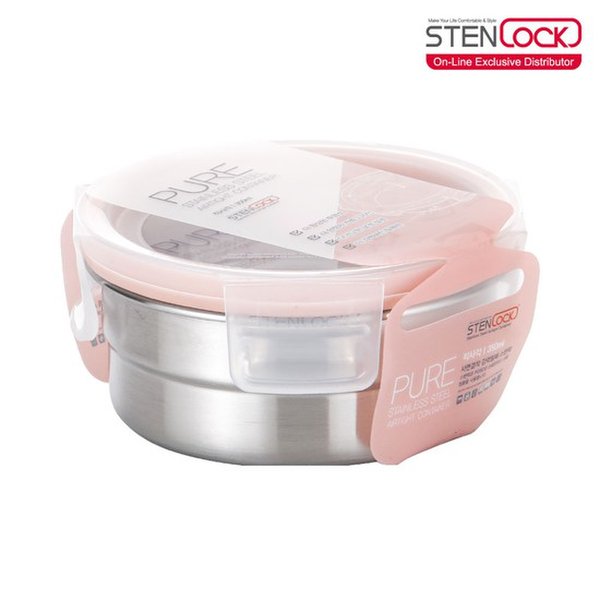 스텐락 퓨어 원형 스텐 반찬통 밀폐용기 3호 300ml - SSG.COM