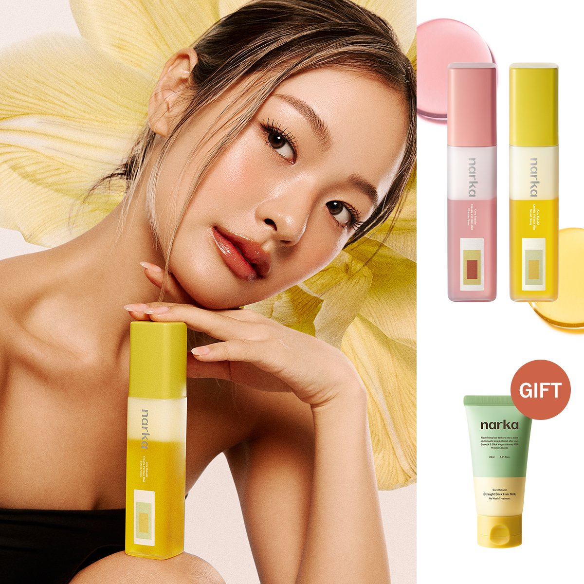 [단독] 나르카 크리미 베일 헤어 미스트 80ML 듀오 세트(+헤어 밀크 증정) - SSG.COM