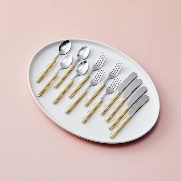 WOW 솔리드 커트러리 디저트세트 12P 옐로우 - SSG.COM