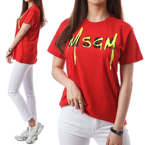 [명품] MSGM 키즈 네온 더블로고프린트 라운드 티/022088 040 - SSG.COM