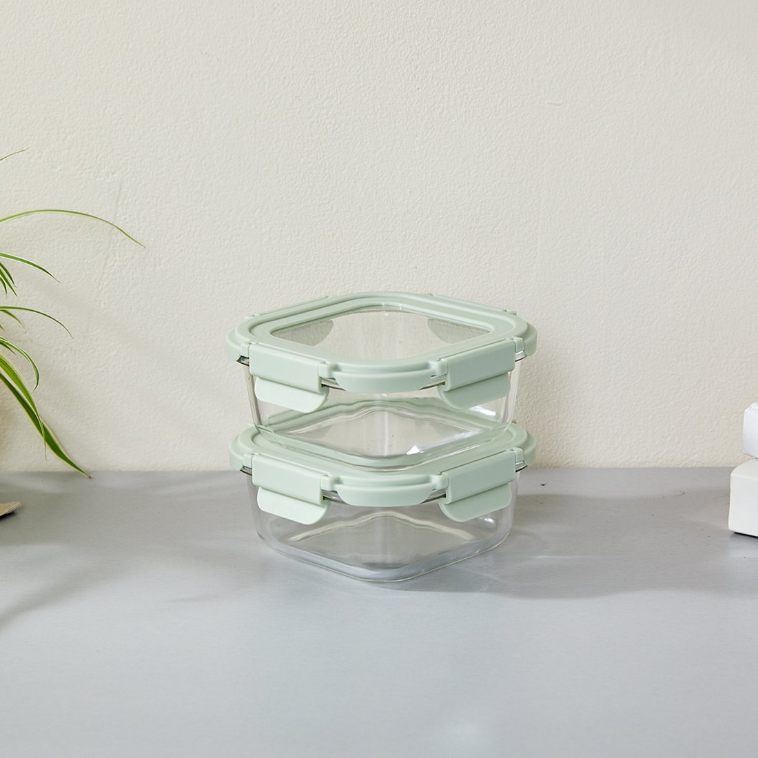 [모던하우스] 클리어글라스 오븐용 밀폐용기 정사각 520ml 2P, 믿고 사는 즐거움 SSG.COM