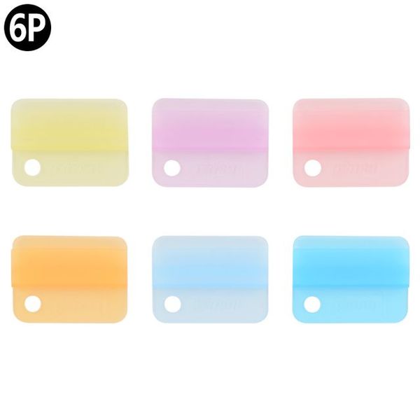 6P 컬러 반투명 납작 서류집게 컬러클립 납작클립 클 - SSG.COM