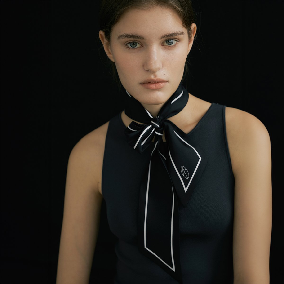 Long Twilly Silk Scarf - Black - SSG.COM