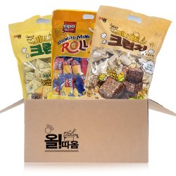 오성 바삭바삭 미니오트 크런치 바닐라맛 520g+미니오트크런치 초콜릿향 520g+티포 미니롤케익 600g x 1개씩 - SSG.COM