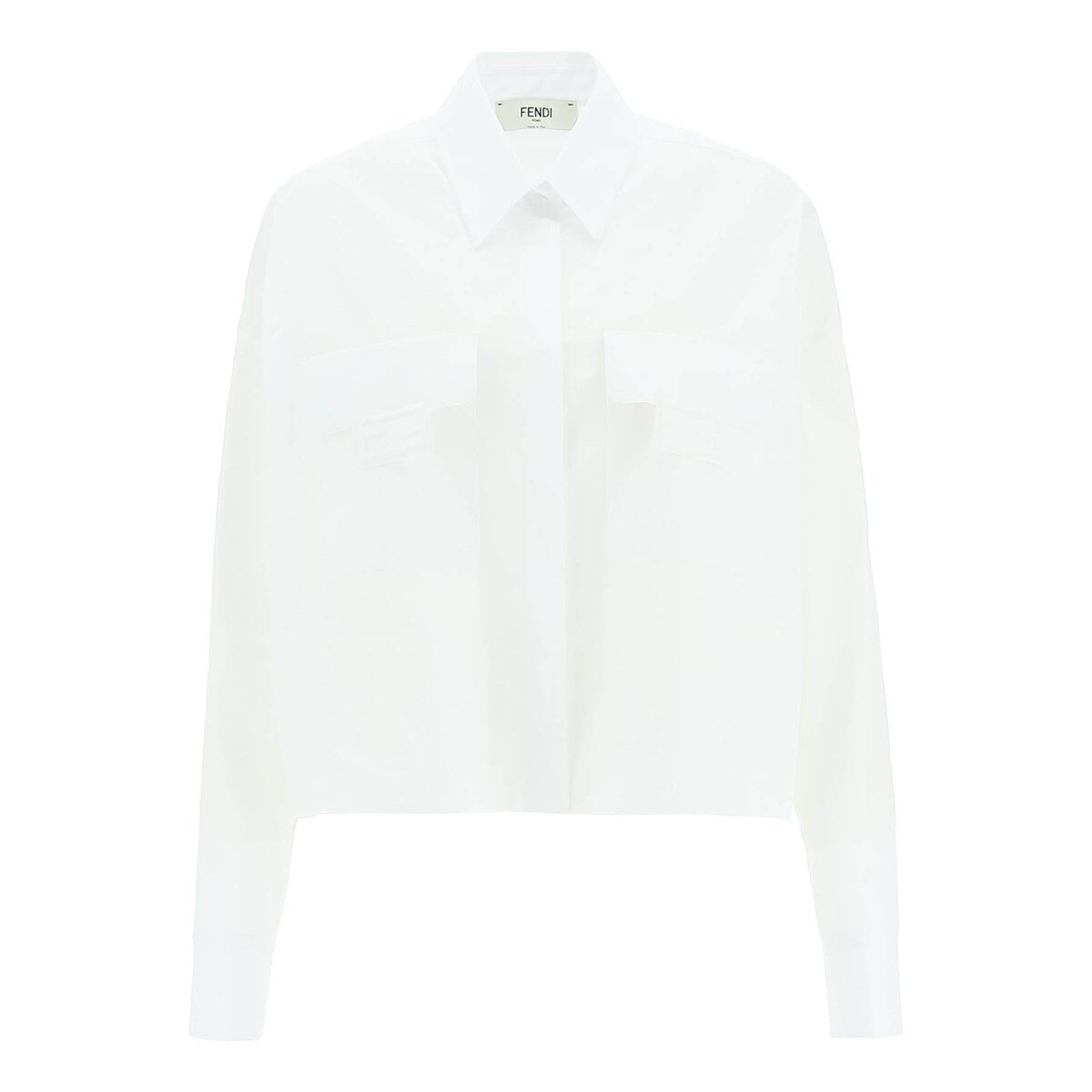 [Fendi]Fendi SS23 Fendi cropped shirt with ff baguette details Shirt ...