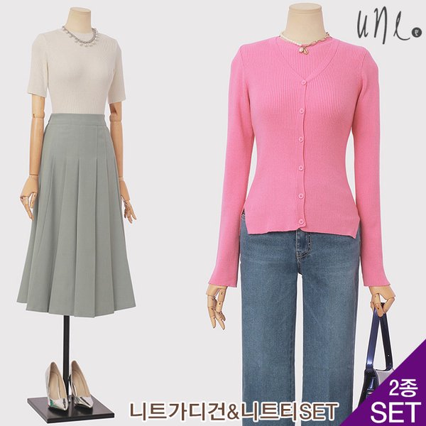 윈(une) [SET]프리미엄모달골지니트앙상블 - SSG.COM