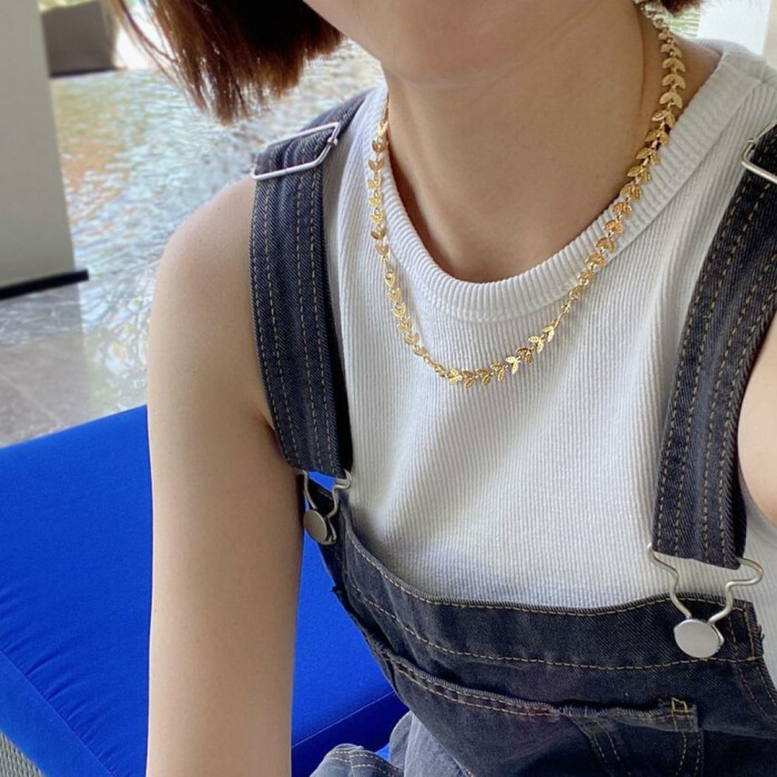 에이큐 / 실버 925 볼드 리프 체인 무알러지 18k 로즈 골드 도금 순은 목걸이 AQ 주얼리, 믿고 사는 즐거움 SSG.COM