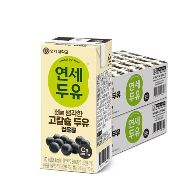 [T] 연세 뼈를 생각한 고칼슘 두유 검은콩 180ml 48팩 - SSG.COM