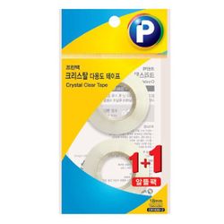 크리스탈 다용도테이프 리필2EA 18mm x 30m 투명 프린 - SSG.COM