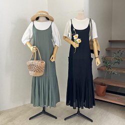 1300K 여자 끈 뷔스티에 폴리 캐주얼 롱 원피스 - SSG.COM