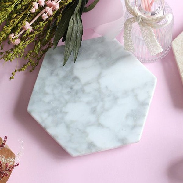 육각 천연대리석 마블트레이 비앙코카라라 150_150 - SSG.COM