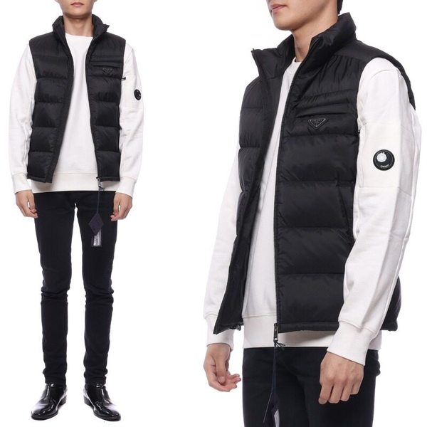 21FW 남성 나일론 삼각로고 패딩 조끼 SGJ191106OF000221F SGJ191 10 6OF000221F - SSG.COM