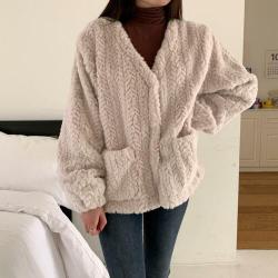 [M7] 여자 외투 밍크 빅사이즈 양털 V넥 FW 자켓 - SSG.COM