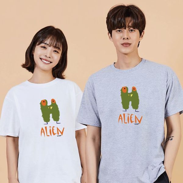 키밍 H 몬스터 외계인 귀요미 캐릭터티 귀여운반팔티 - SSG.COM