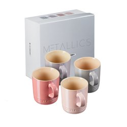 르크루제 메탈릭 파스텔 머그컵 350ml 4P 로즈 오로라 - SSG.COM