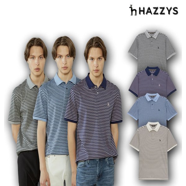[22SS][4종 택1] 스트라이프 면 반팔 카라티셔츠 (HZTS2B435) - SSG.COM