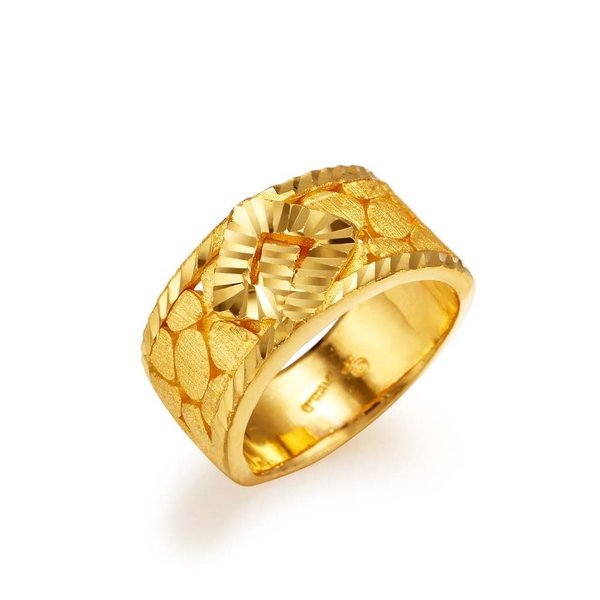 [한국금다이아몬드] 남자 순금 반지 암석컷팅 24K 18.75g 애끼 검지 중지 - SSG.COM