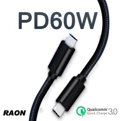 라온 USB-C to C타입 60W PD충전기 퀵차지 3.0 급속 고속 충전케이블 3M - SSG.COM