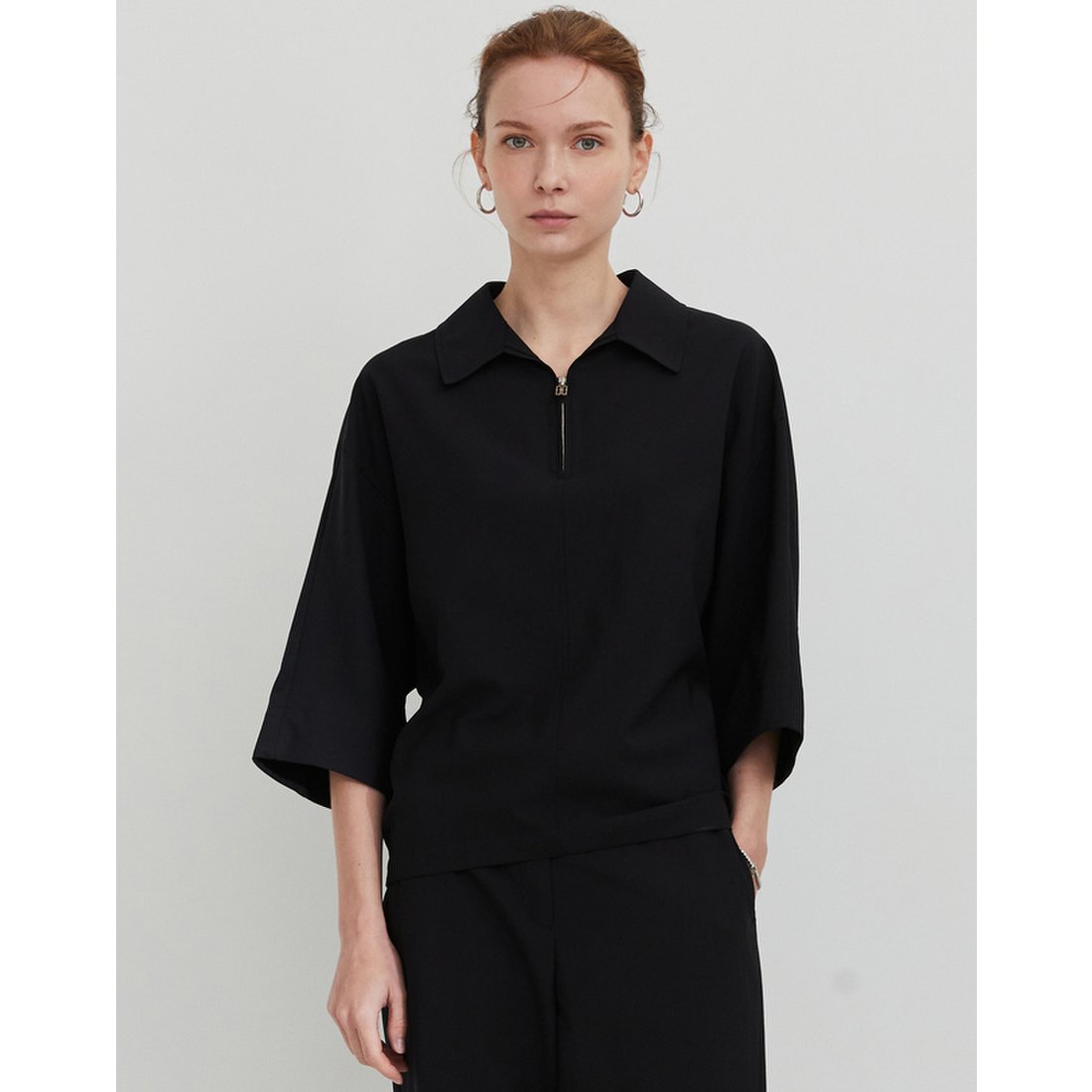 [23SS] [23SS] 블랙 7부소매셔츠 DLSH3BI22BK, 신세계몰