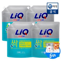 리큐 진한겔 하이브리드 액상세제 드럼용 리필 2.1L x 4개 + 400ml 증정 - SSG.COM