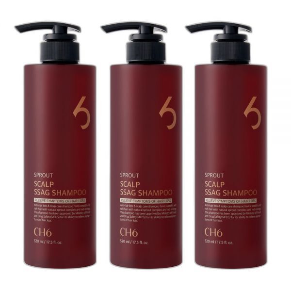 씨에이치식스 CH6 스칼프 싹 샴푸 520ml, 3개 - SSG.COM