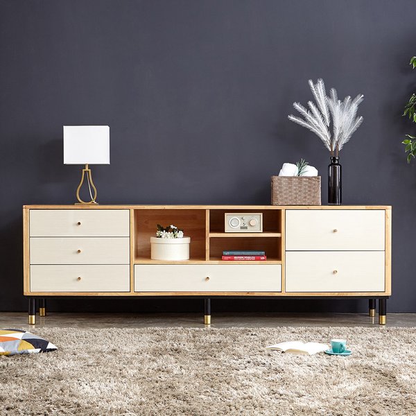 슬립스토아 루틴 원목 3단 거실장 2000 - SSG.COM