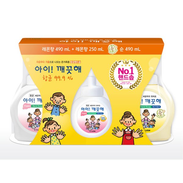 아이깨끗해 레몬향490ml+레몬향250ml+순490ml - SSG.COM