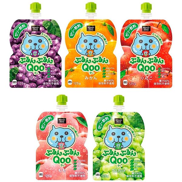 일본 미닛메이드 쿠우 젤리 파우치 푸릉푸릉 Qoo 125g 5종 택1 - SSG.COM
