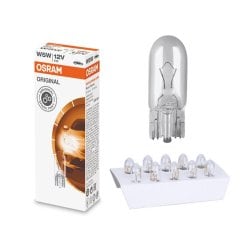 오스람 T10, W5W,12V 10개입 차량용 실내등 미등 번호판등 번데기전구 꼬마전구 - SSG.COM
