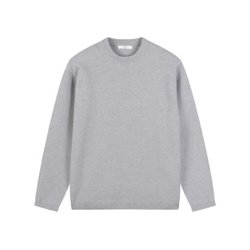 24 SS 남자 베이직 사선 조직 라운드넥 긴팔 니트 GR - SSG.COM