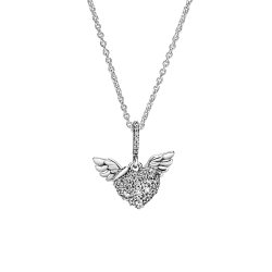 판도라 파베 하트 엔젤윙 실버 목걸이 398505C01-45 - SSG.COM