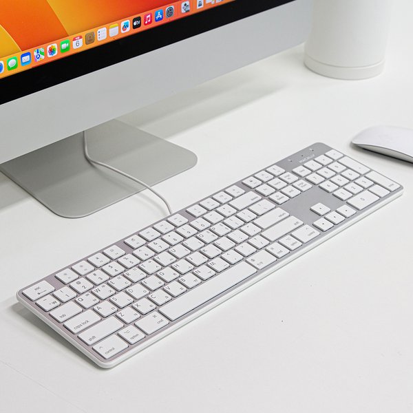 맥컬리 알루미늄 유선 슬림 키보드 SLIMKEYPROA - SSG.COM
