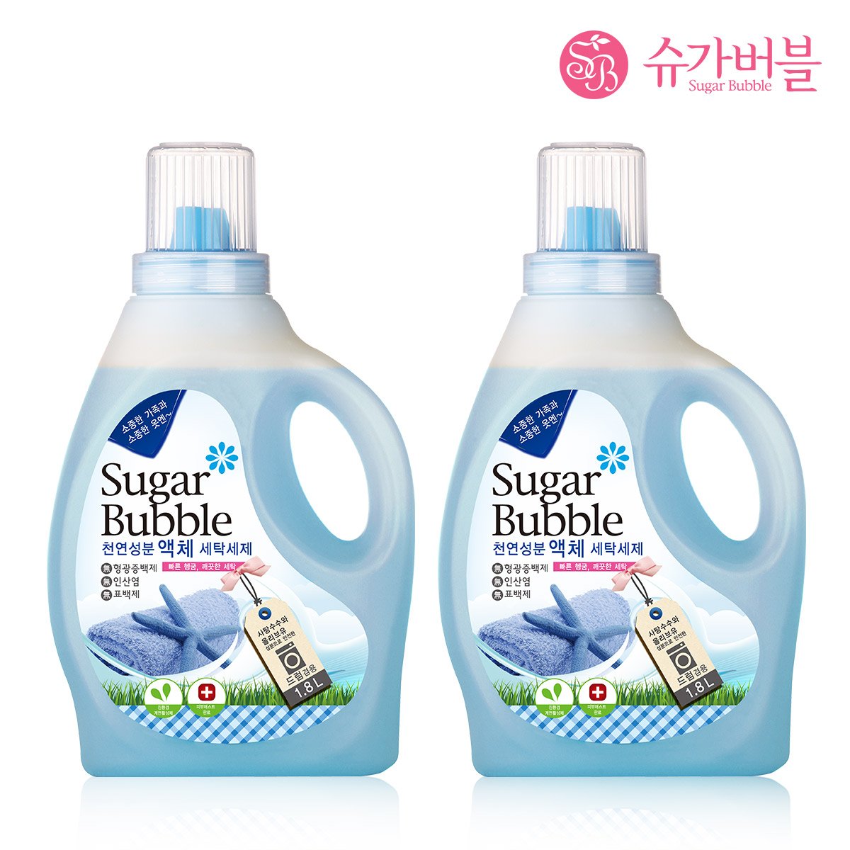 슈가버블 마일드 세탁세제 용기(일반용) 2.0kg (1960 ml) X 2 - 이마트몰, 원하는 상품을 원하는 시간에 쓱, 이마트몰