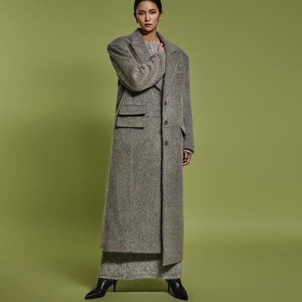 [딘트] J2449 앙고라 울 코트/그레이 - SSG.COM