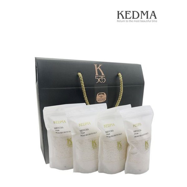 메누하 사해 바스솔트 내추럴 세트 (KEDMA MENUHA Dead Sea Bath Salt Set) (700g*4개입 ...