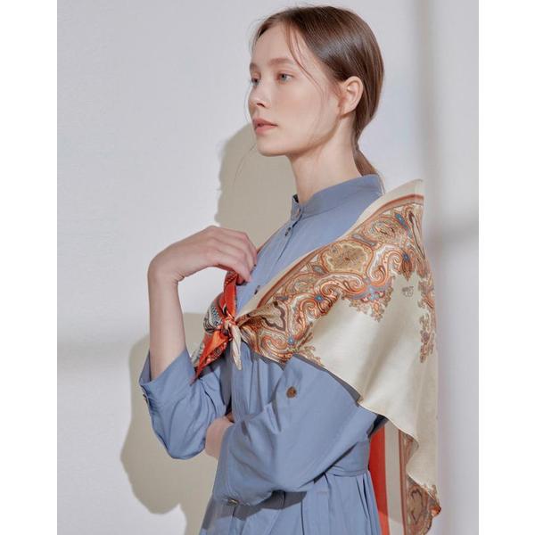 [21FW] [SILK 100%] 오렌지 프린트 실크 스카프 DLSC1D801O3 - SSG.COM