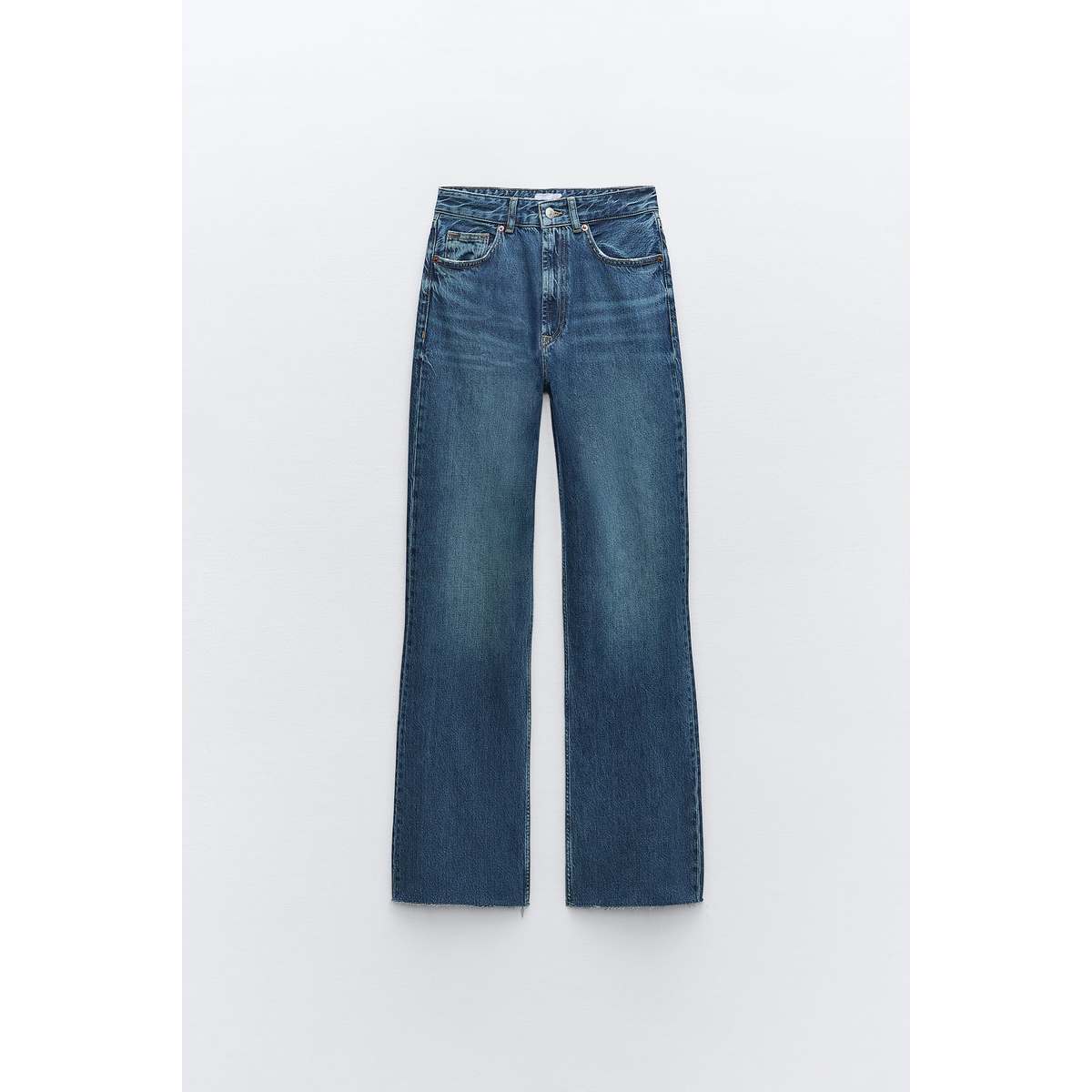 자라 TRF 하이라이즈 와이드레그 진 6045/224 NAVY BLUE - SSG.COM