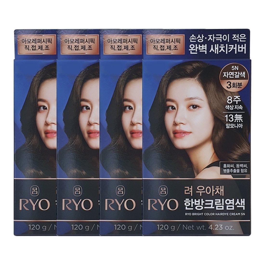 려 우아채 염색약 새치크림 5N 자연갈색 x4, 믿고 사는 즐거움 SSG.COM